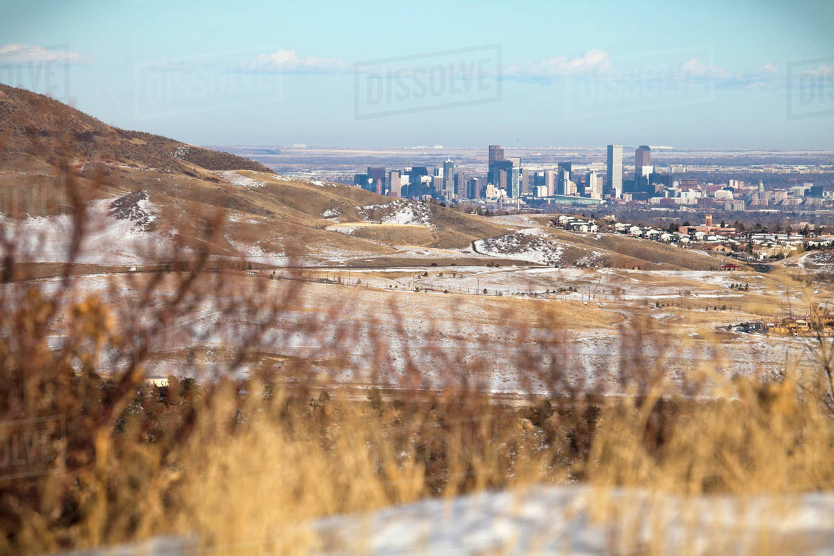 Denver skyline as seen from red rocks amphitheater;Denver colorado ...