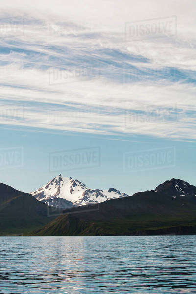 Frosty Volcano Near Cold Bay On The Alaska Peninsula; Southwest Alaska ...