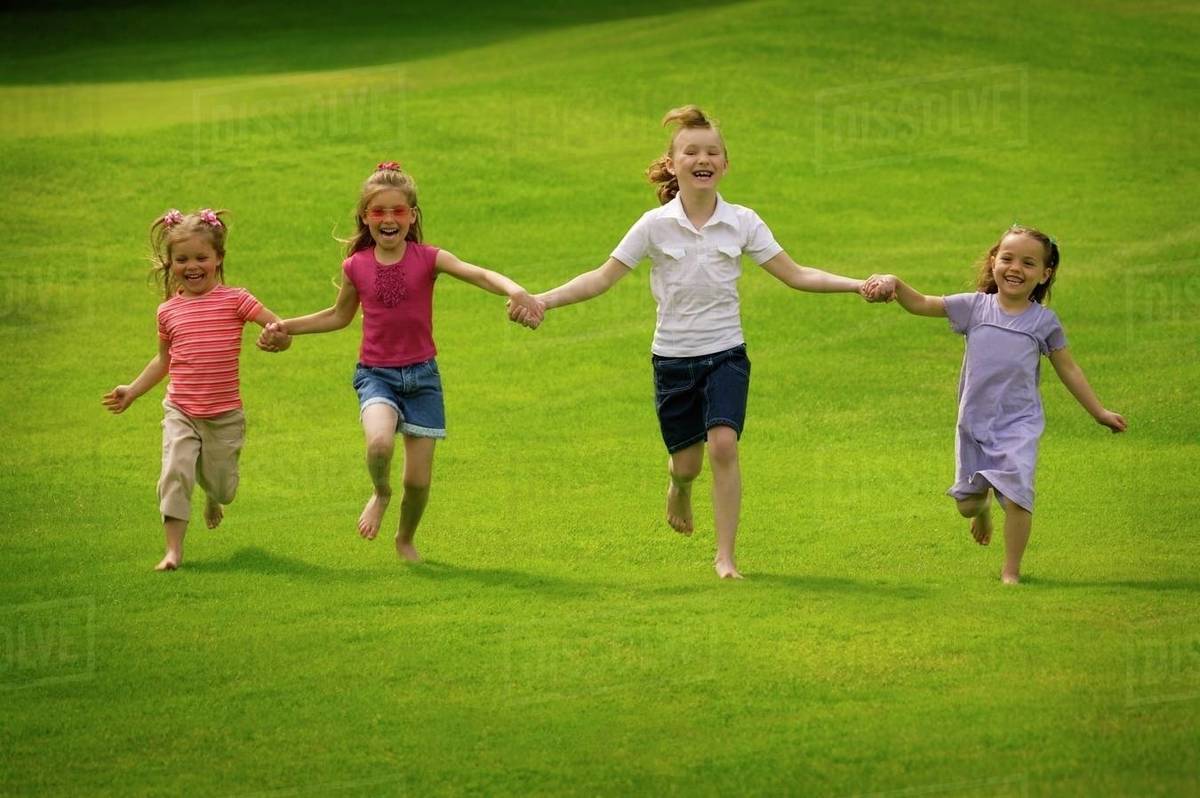 Four Girls Playing - Royalty-free Stock Photo | Dissolve