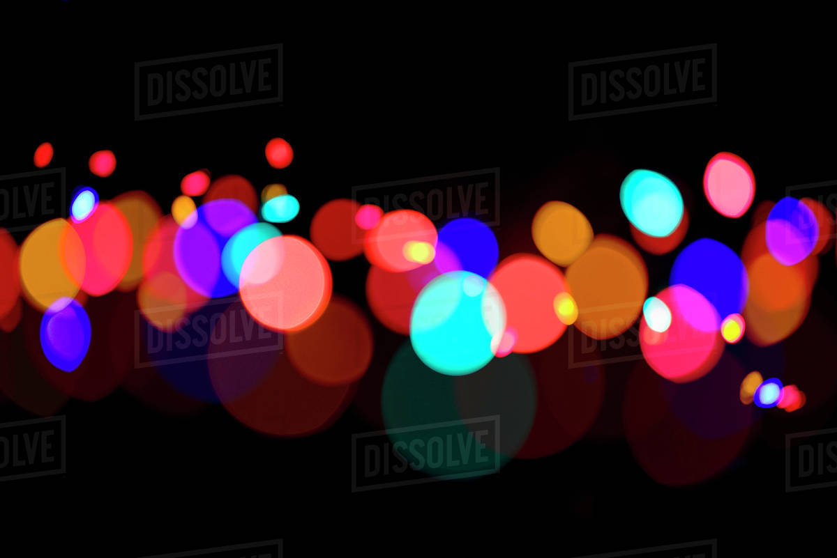 Blur Of Coloured Lights; Edmonton, Alberta, Canada - Royalty-free Stock ...