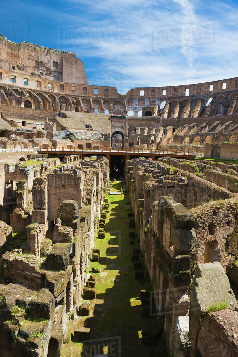 View through the underground tunnels and subterranean floor of the ...