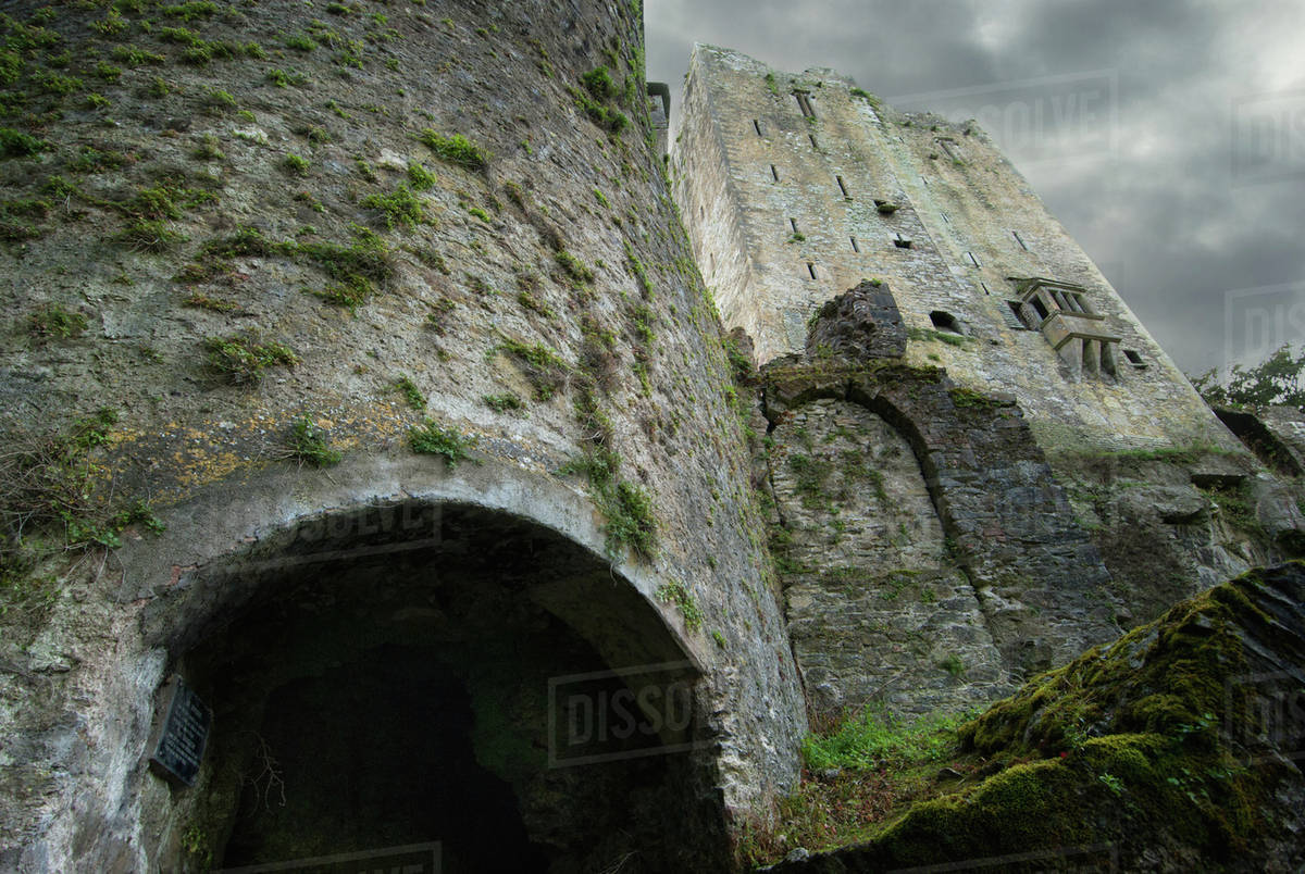 Low Angle View Of Historic Stone Buildings; Ireland - Stock Photo ...