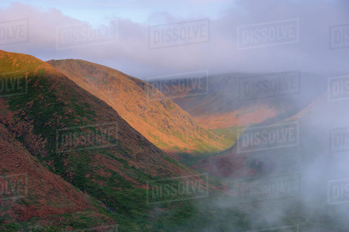 View Of Mist And Mount Albert From Mount Olivine, Gaspesie National ...