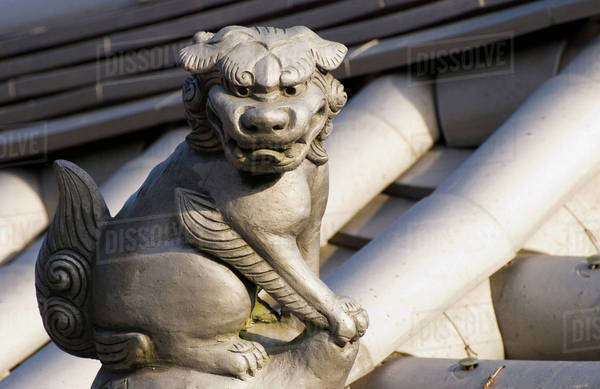 Japanese temple roof gargoyle;Kyoto japan - Royalty-free Stock Photo ...