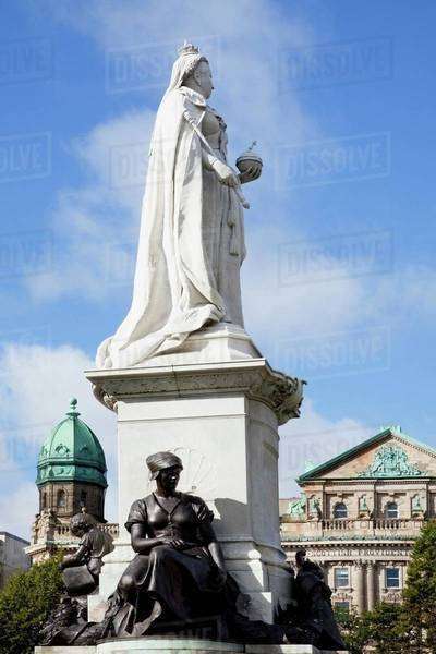 Queen Victoria Statue At Belfast City Hall; Belfast, County Antrim ...