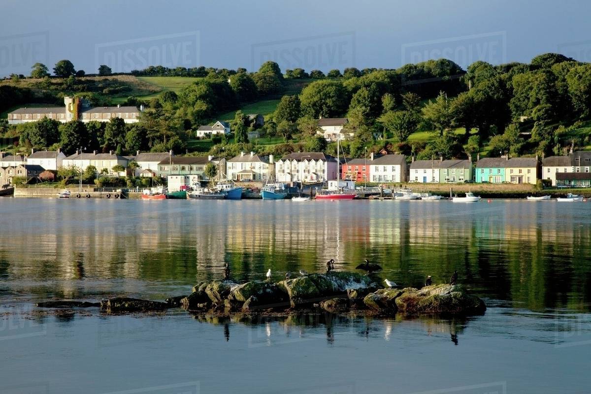 Village Waterfront Buildings; Courtmacsherry, County Cork, Ireland ...