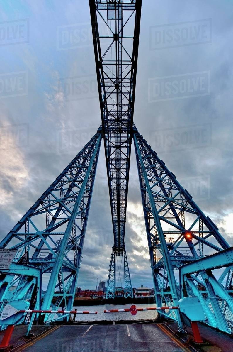 Tees Transporter Bridge; Middlesbrough, Teesside, England - Royalty ...