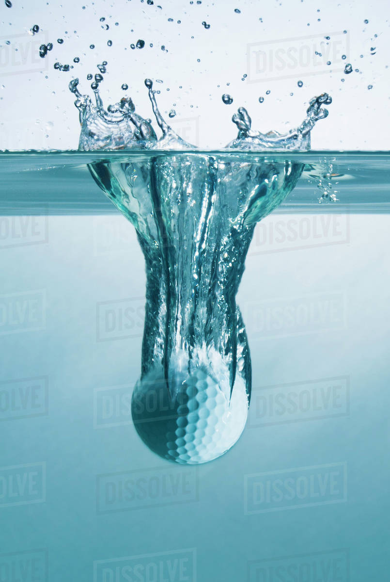 Golf Ball Splashing Into Water - Royalty-free Stock Photo | Dissolve