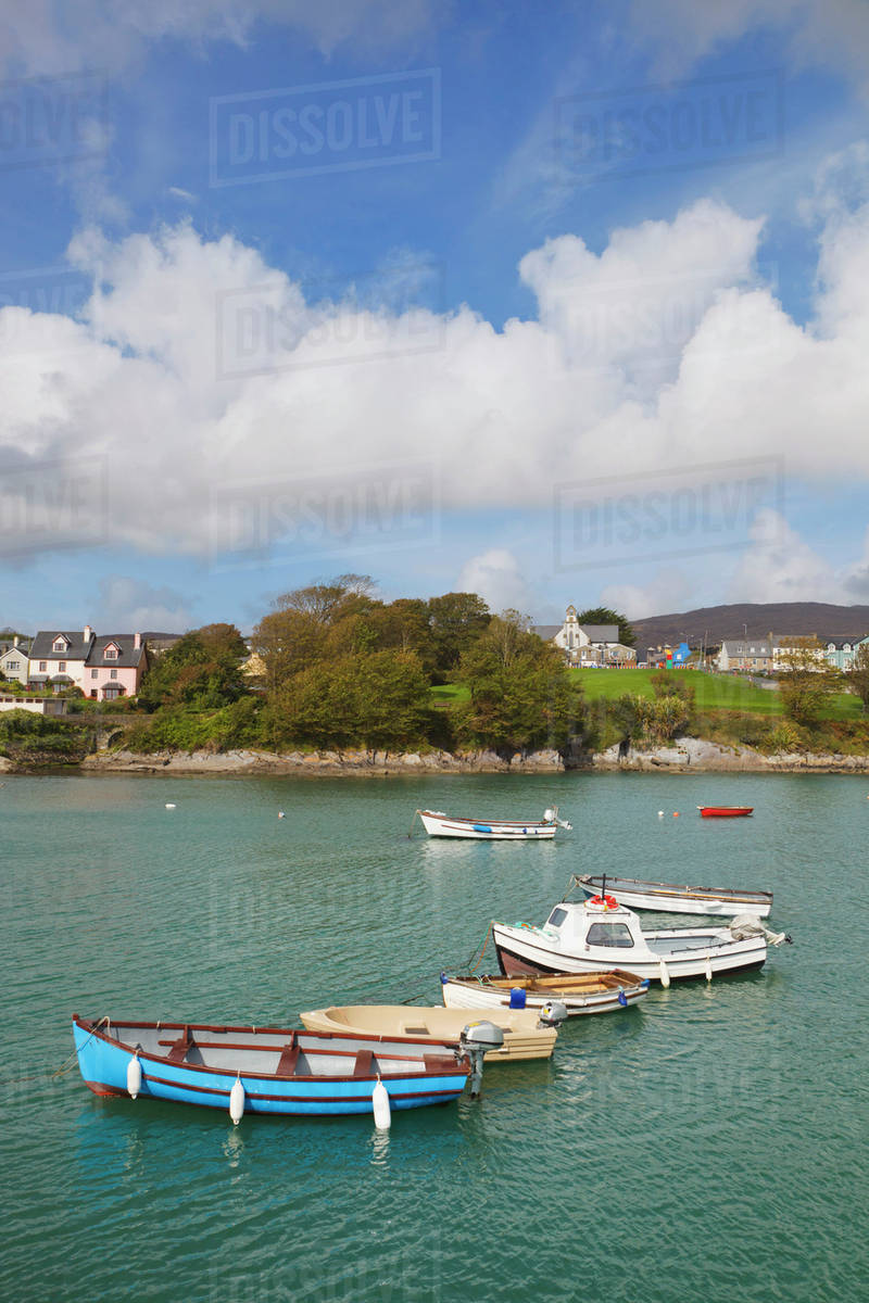 Boats In The Harbour; Schull, County Cork, Ireland - Royalty-free Stock ...