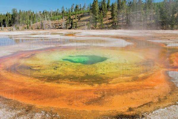 Yellowstone National Park, United States Of America; A Chromatic Pool ...