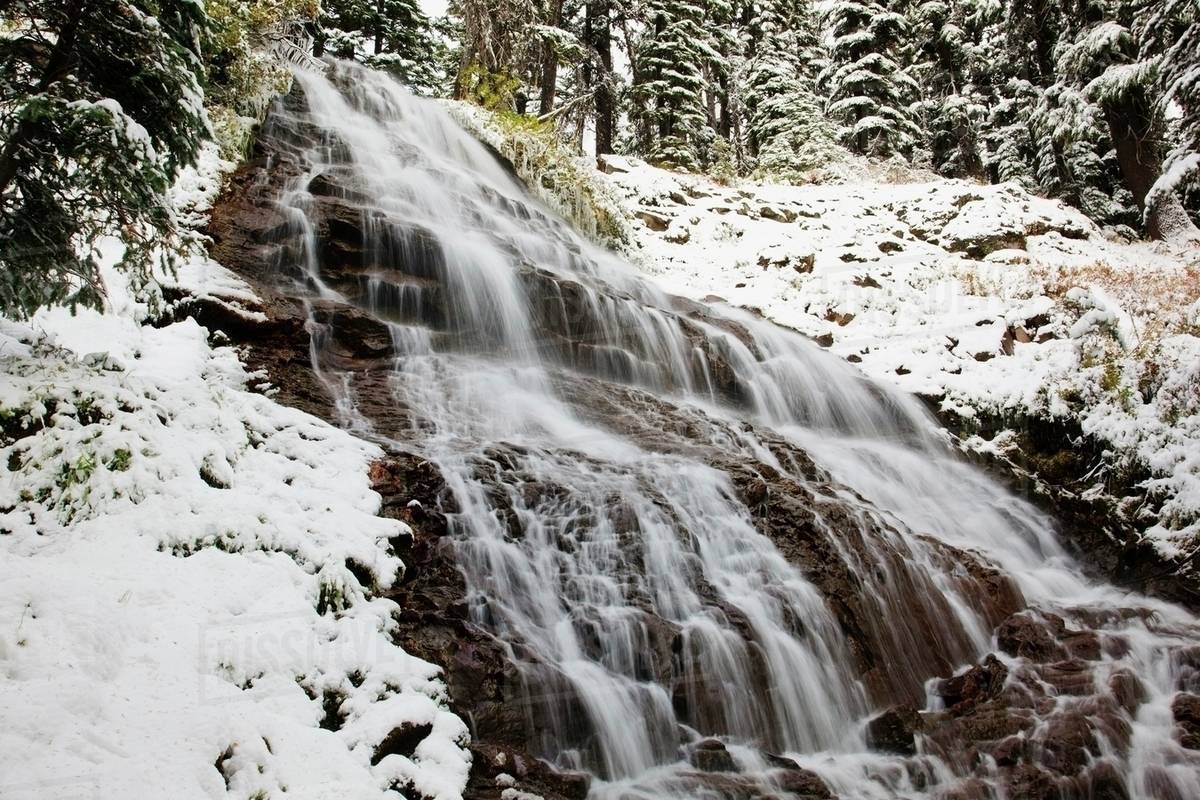 Oregon Cascades, Oregon, United States Of America; First Snow Fall ...