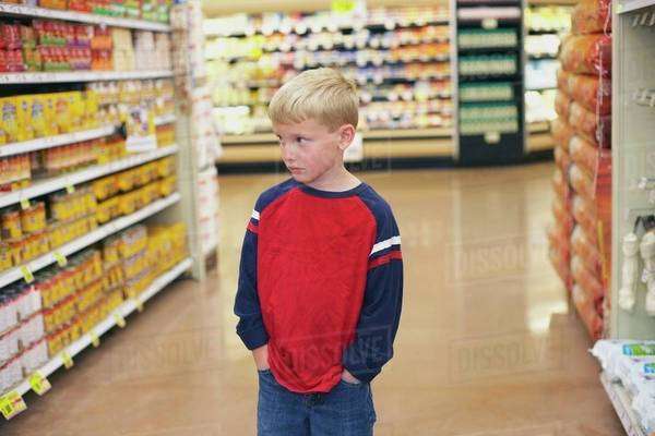 A Boy In A Grocery Store - Royalty-free Stock Photo | Dissolve