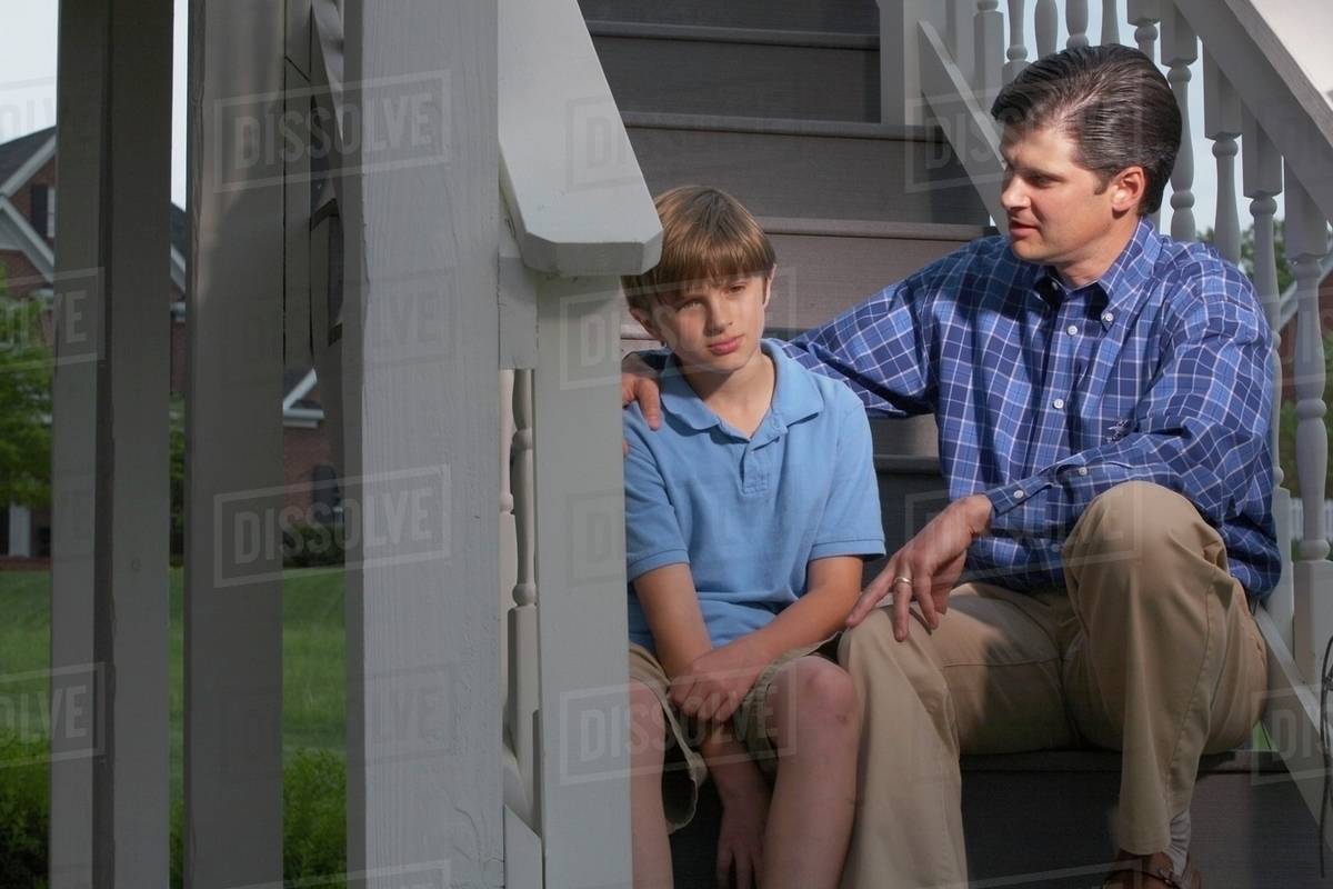 A Father Talking With His Son - Royalty-free Stock Photo | Dissolve