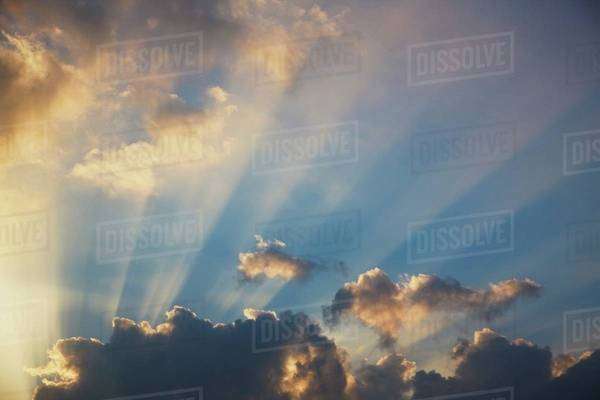 Rays Of Light Shining Through Clouds - Stock Photo - Dissolve