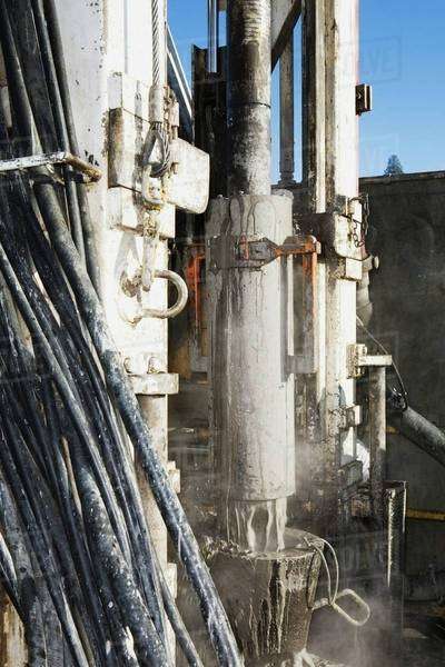 Edson, Alberta, Canada; View Of Rig Floor, Drill Pipe Connection And ...