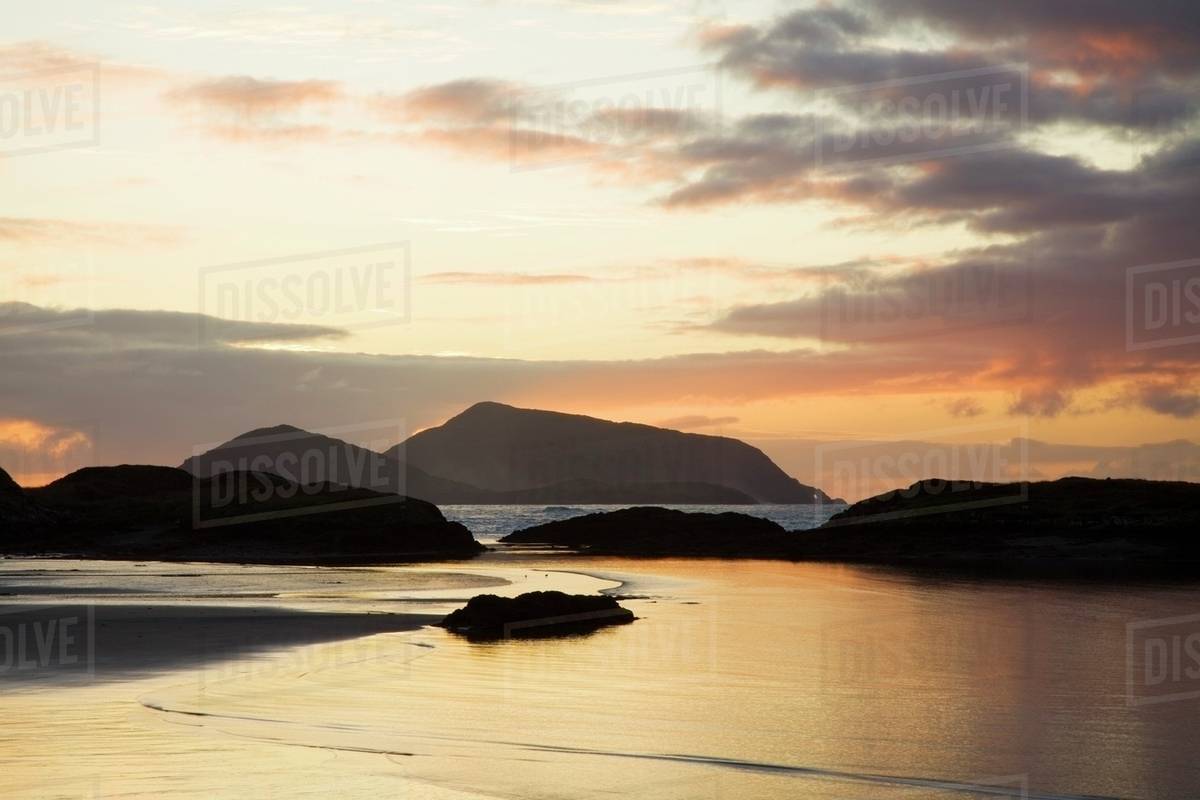 Derrynane Beach, County Kerry, Ireland; A View Of The Water From The ...