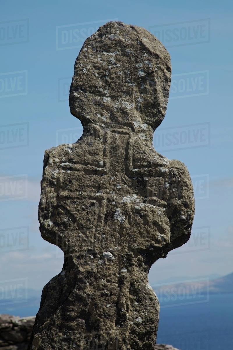Ancient Christian Gravestone; Skellig Michael, County Kerry, Ireland ...