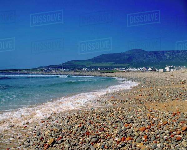 Chill Island Beach With Croaghaun In Background; Dooagh, Co Mayo ...