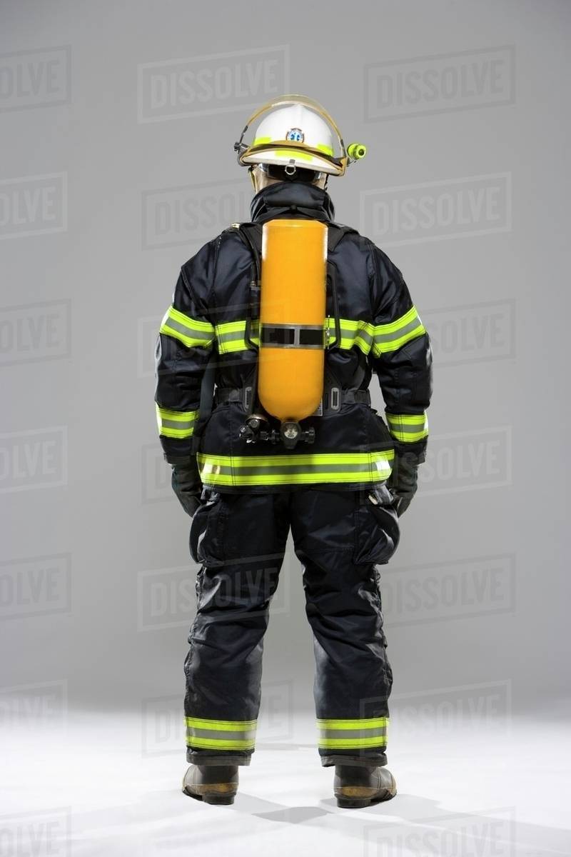 Backside Of A Firefighter - Royalty-free Stock Photo | Dissolve