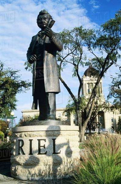 Statue Of Louis Riel At The Manitoba Legislative Grounds, Winnipeg ...