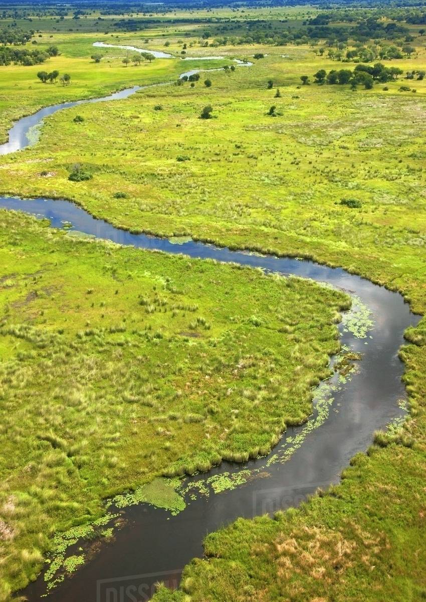 Winding River, Botswana, Africa - Royalty-free Stock Photo | Dissolve