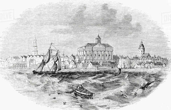 A view of Charlestown, Boston, Massachusetts, United States of America ...