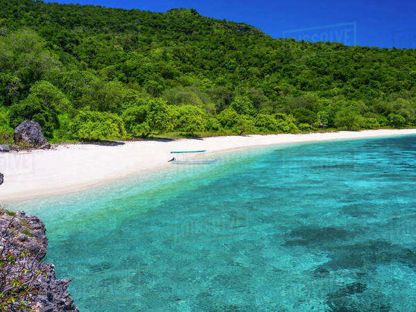 A beach near Baucau on Timor's Northern coast; Timor-Leste - Royalty ...
