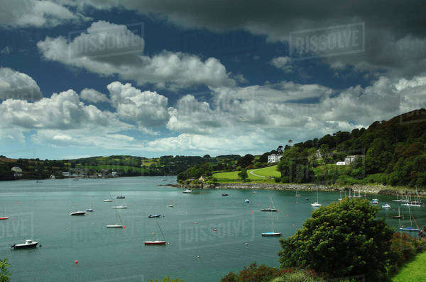 Glandore bay on the Wild Atlantic Way, West Cork; County Cork, Ireland ...