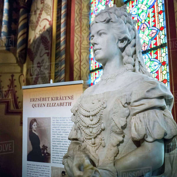 Statue of Queen Elizabeth in Matthias Church, Buda's Castle District ...
