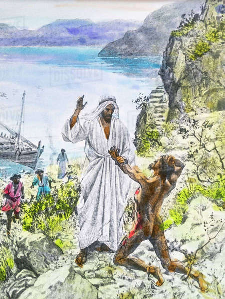 A Hand Coloured Magic Lantern Slide Circa 1900. Series The Life Of ...