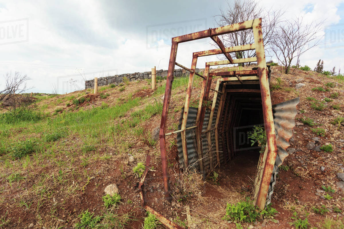 Old Syrian Army Bunker; Golan Heights, Israel - Stock Photo - Dissolve