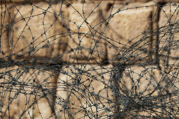 Tangled Barbed Wire, Old City Jerusalem; Jerusalem, Israel - Royalty ...
