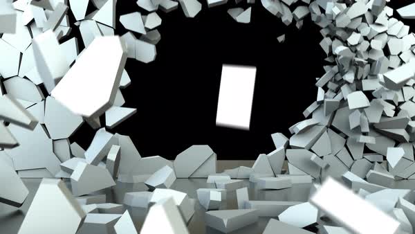 Animation depicting a crumbling, collapsing wall. - Stock Video Footage ...