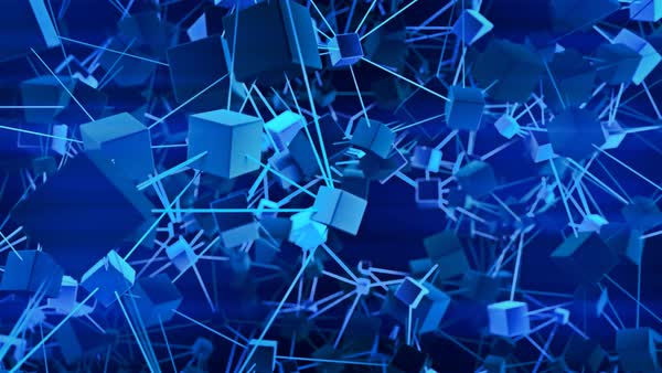 Blockchain concept. 3D animation - Stock Video Footage - Dissolve