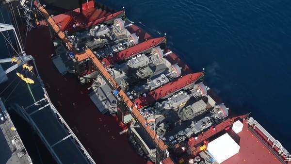 The Navy's first Mobile Landing Platform (MLP), USNS Montford Point ...