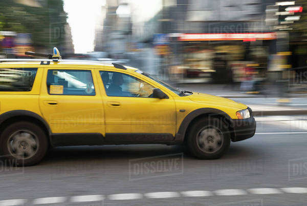 Yellow cab in Stockholm - Royalty-free Stock Photo | Dissolve