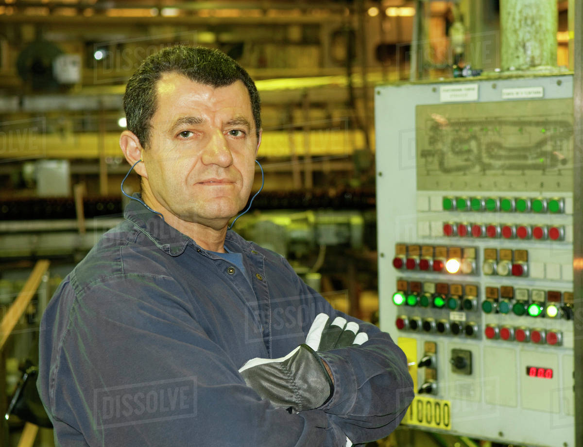 Man running control panel - Royalty-free Stock Photo | Dissolve