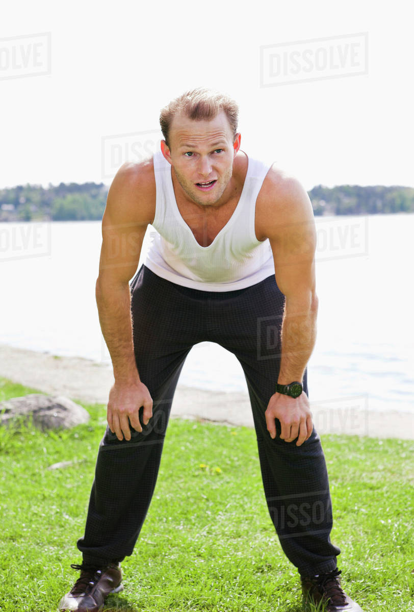 Man resting after training - Royalty-free Stock Photo | Dissolve