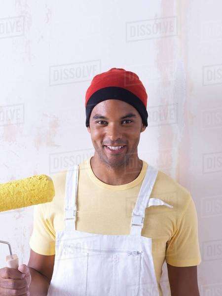 Man painting. - Royalty-free Stock Photo | Dissolve