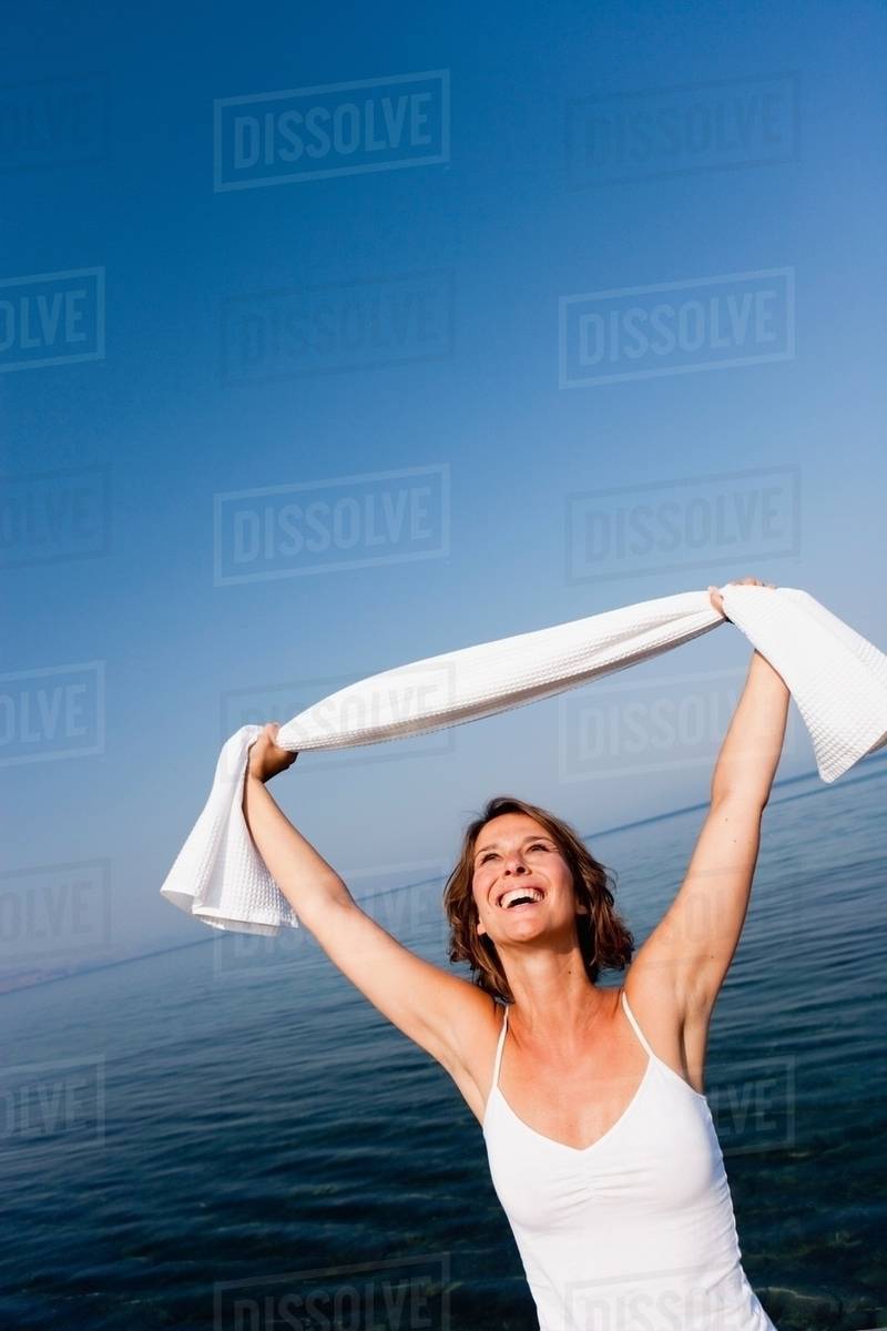 Woman having fun - Stock Photo - Dissolve