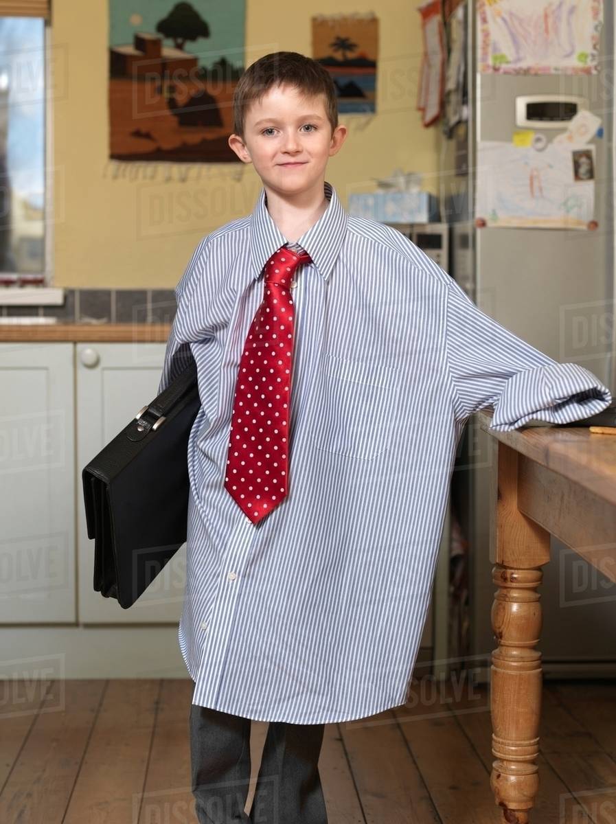 Boy dressed as business man - Royalty-free Stock Photo | Dissolve