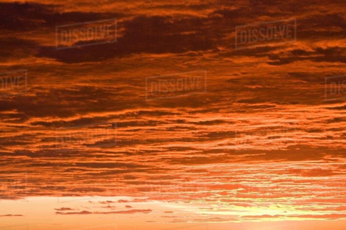 A red sky at sunset - Royalty-free Stock Photo | Dissolve