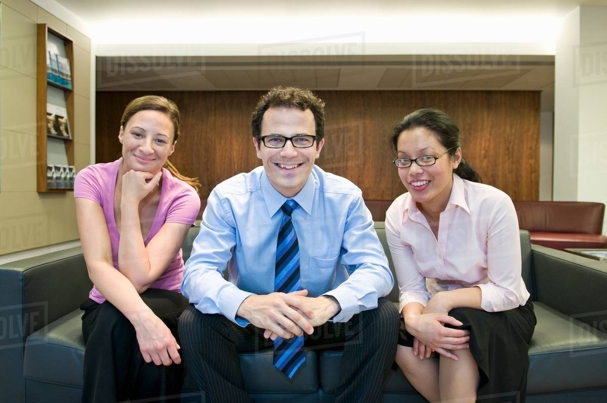 Portrait of three business people - Royalty-free Stock Photo | Dissolve