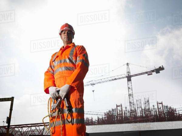 Worker With Cranes - Stock Photo - Dissolve