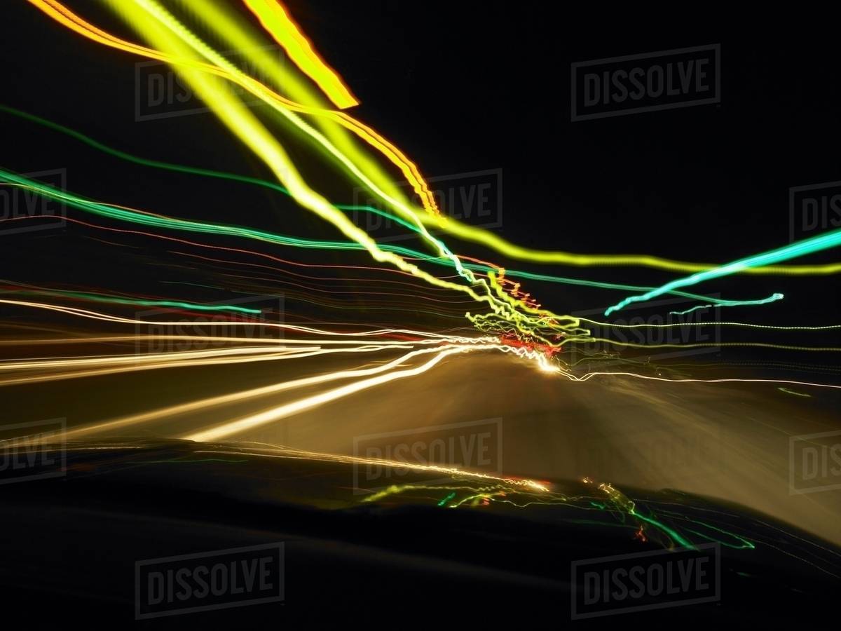 Car light's effects in the night - Stock Photo - Dissolve