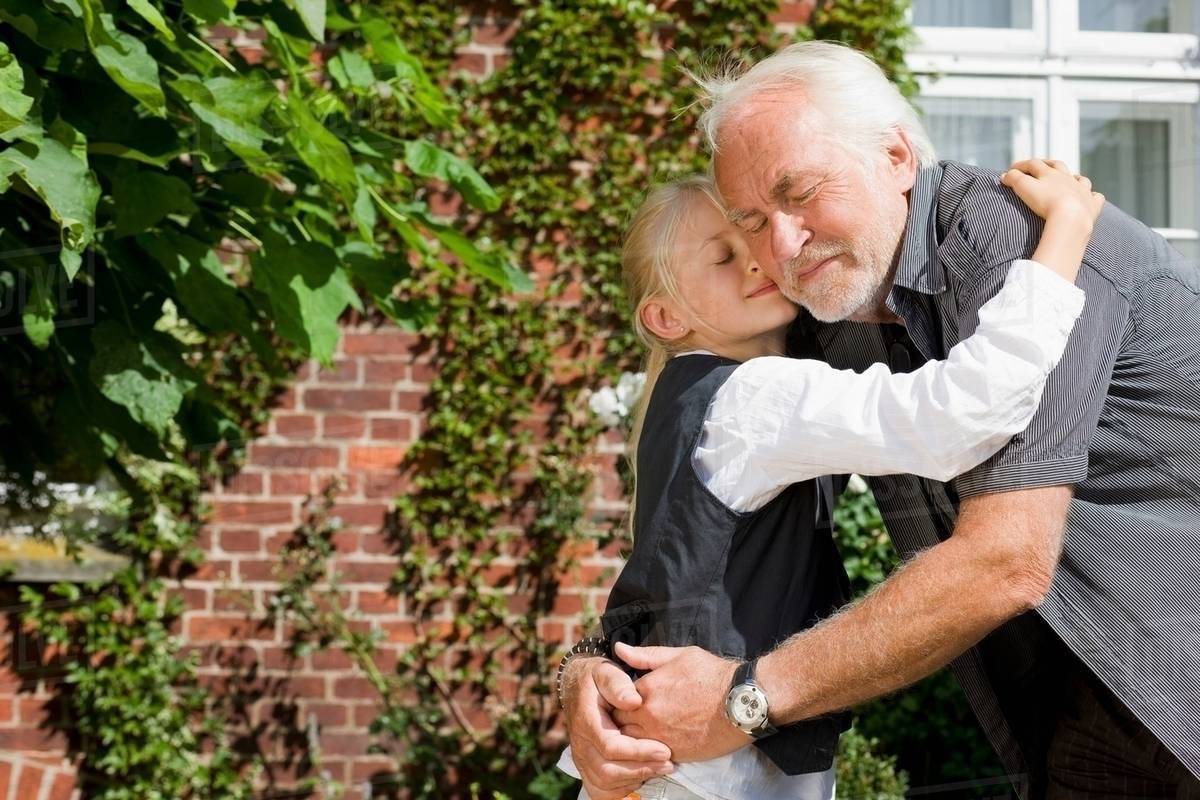 Visit of grandfather - Royalty-free Stock Photo | Dissolve