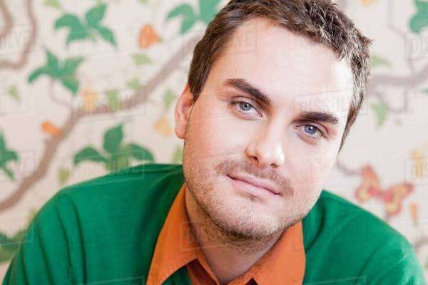 Content man smiling - Royalty-free Stock Photo | Dissolve