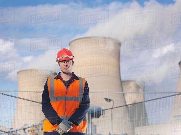 Male Worker At Power Station - Stock Photo - Dissolve