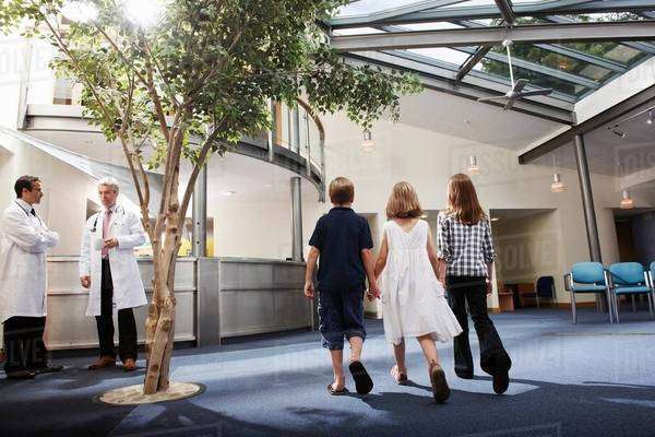 Patients in surgery waiting area - Stock Photo - Dissolve