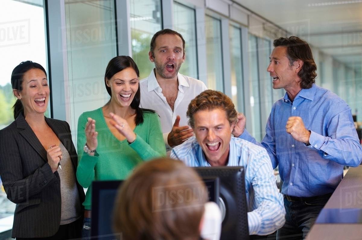 Business team closing a deal - Stock Photo - Dissolve